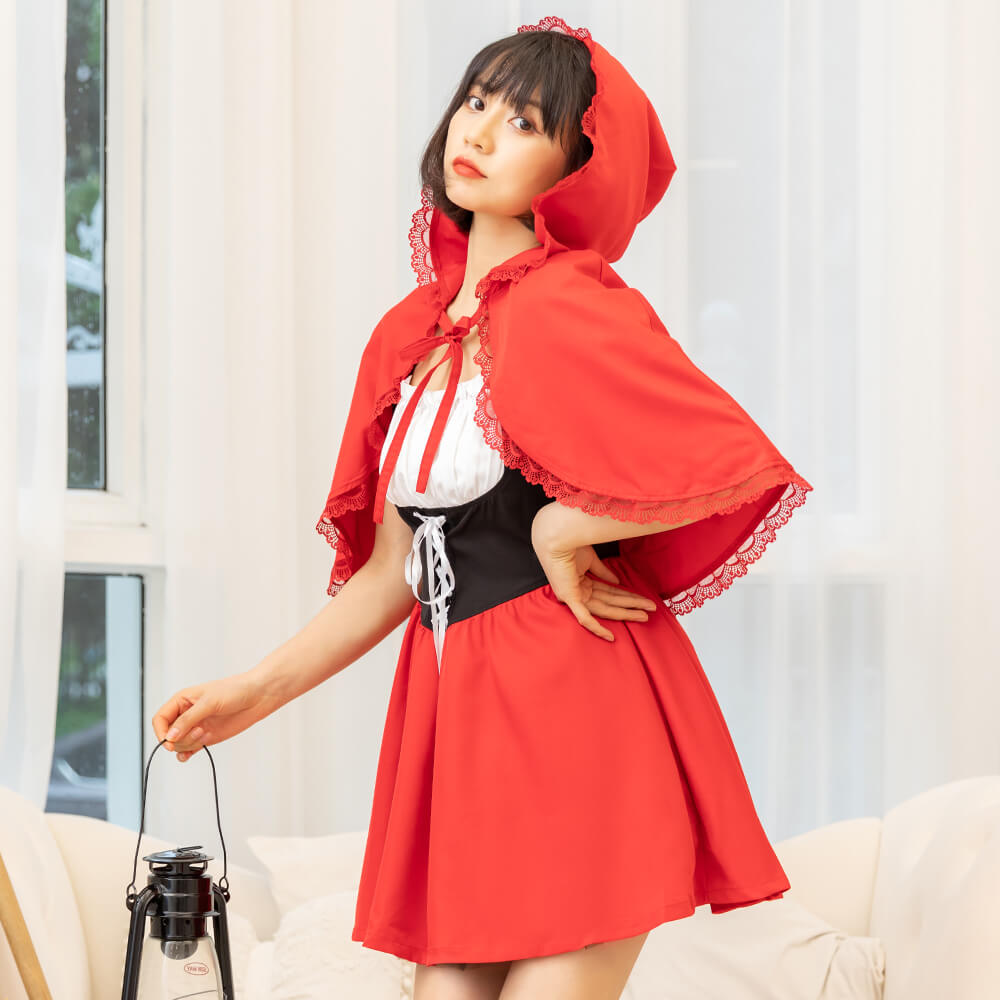 Red hood cape dress | BODYLINE & LunaBelle