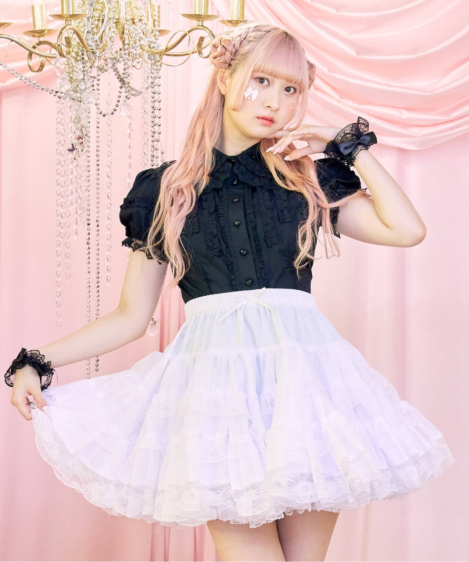 ミディ丈ボリューミーレースパニエ | BODYLINE & LunaBelle