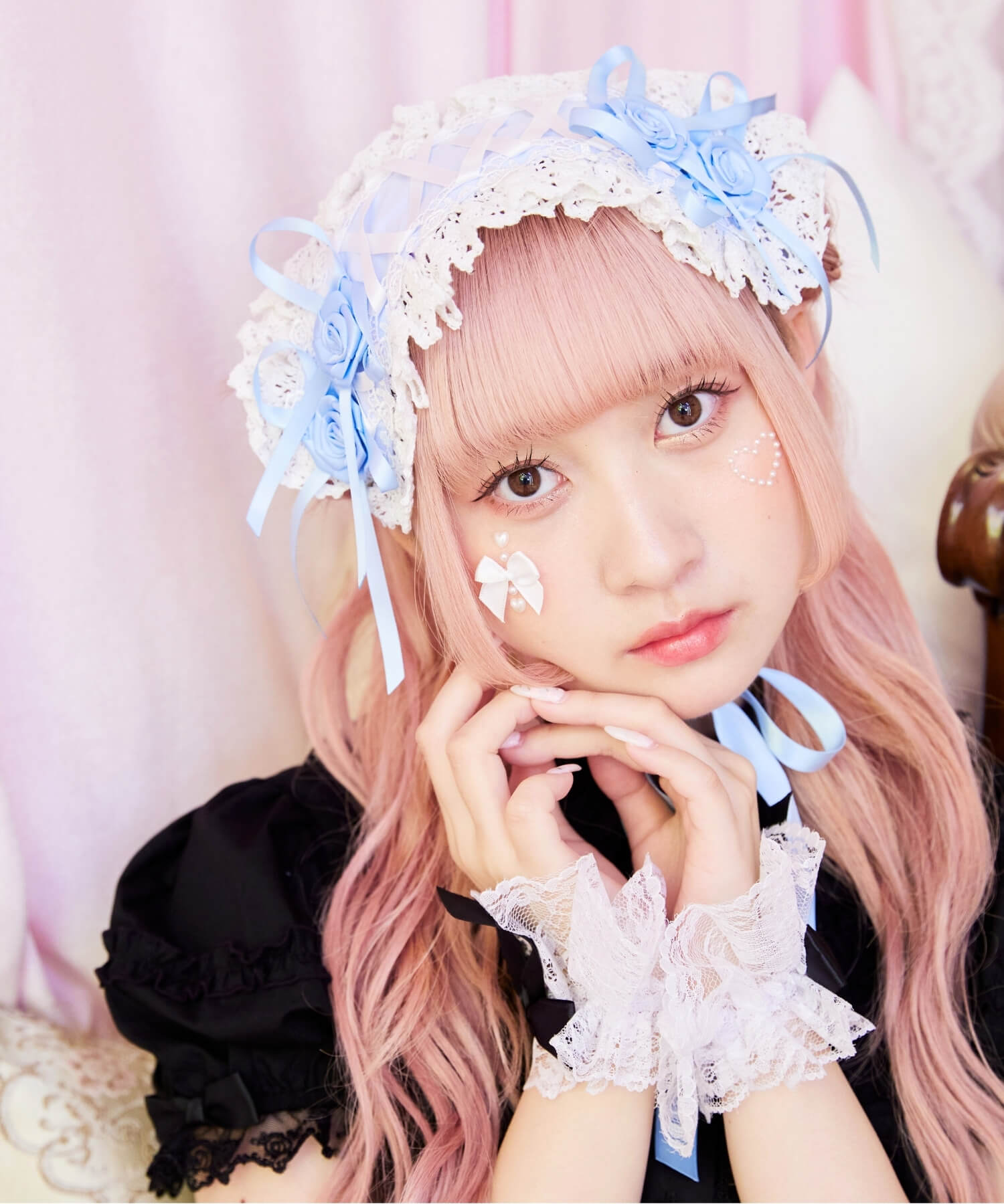 Lace-up double rose head dress | BODYLINE & LunaBelle